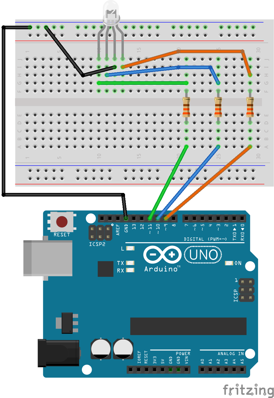 超簡単！ 電子工作教室「光を自在に操ろう！」フルカラーLED | Studio-Doit 電子工作教室